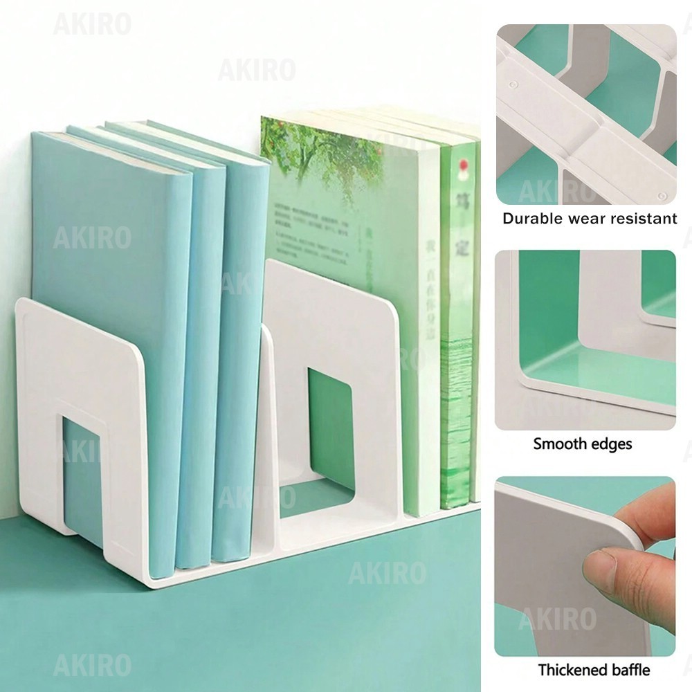 AKIRO Desktop Book Rack 32CM Book Storage Divider Partition Books Stand ...