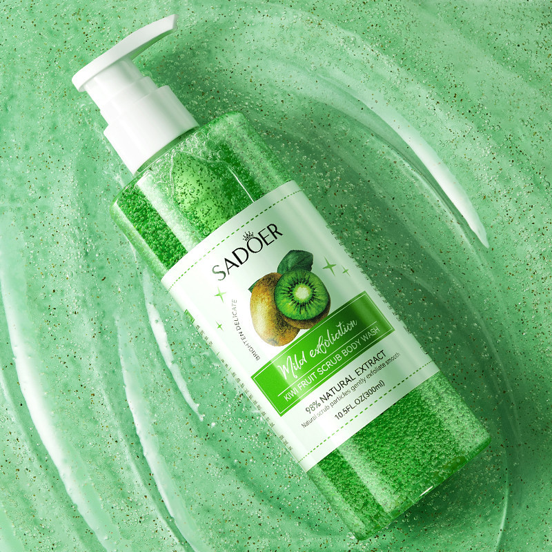 ROREC SADOER Kiwi Fruit Scrub Body Wash Brighten Delicate Natural Scrub Particles Gently Mild ...