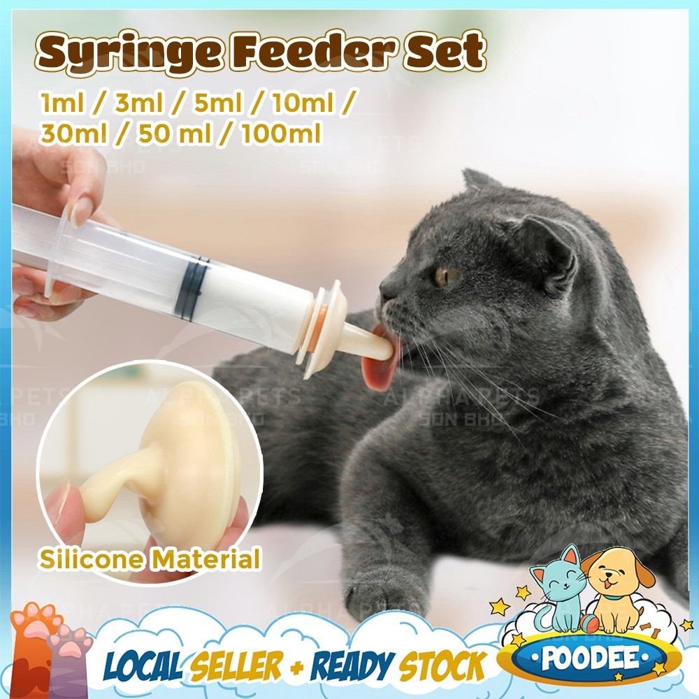 POODEE Liquid Syringe Pet Feeding Plastic Syringes Dog Oral Food ...