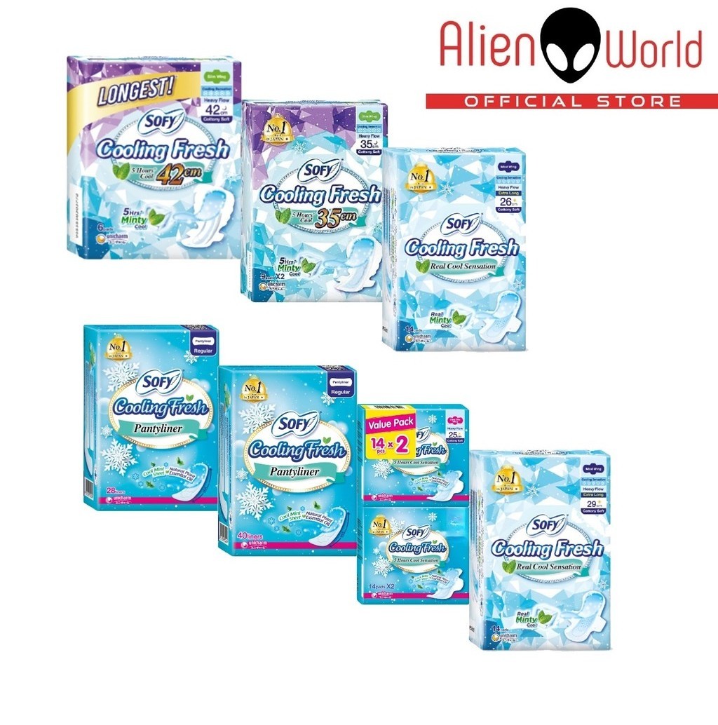 Sofy Cooling Fresh Pad Ultra Slim Wing Pad | Sofy Panty Liner ...