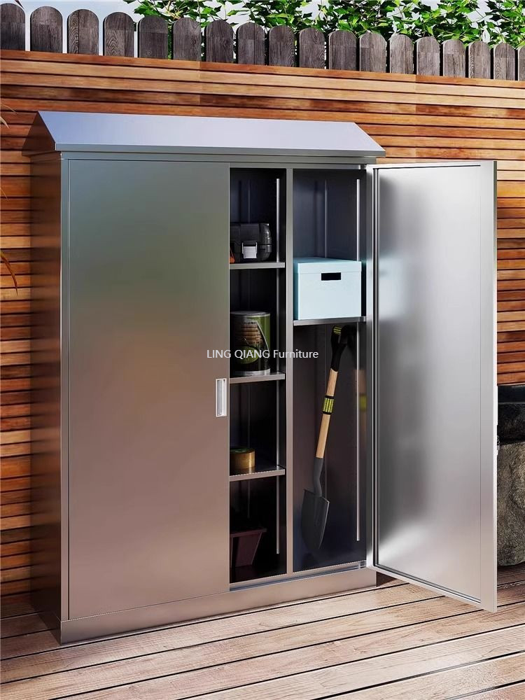 304 Stainless Steel Outdoor Cabinet Outdoor Storage With Lock Cleaning ...
