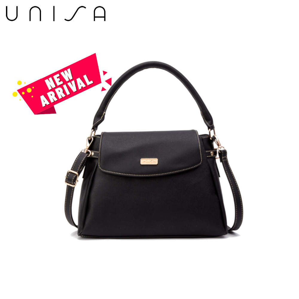 UNISA Saffiano Convertible Satchel Bag (Black/Khaki/Pink/Taupe ...