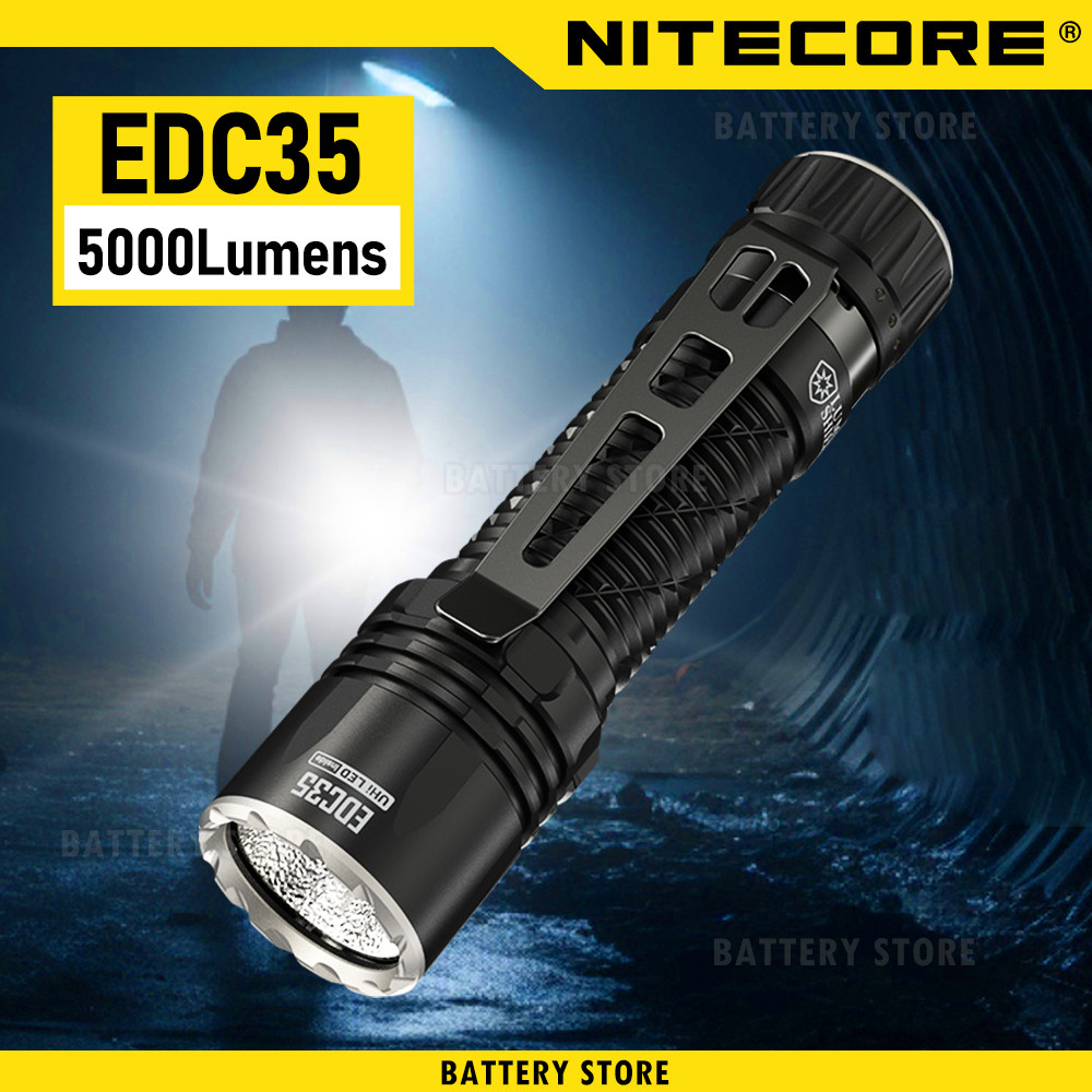 Nitecore EDC35 Flashlight USB-C Rechargeable 5000 Lumens hiking LED EDC ...