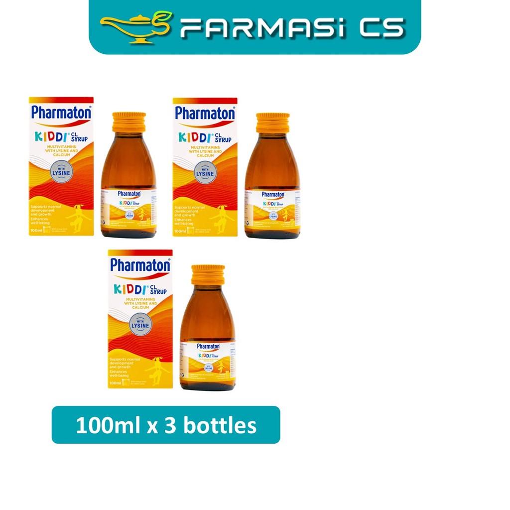 PROMO Pharmaton Kiddi CL Syrup 100ml x 3 Bottles (TRIPLE) EXP:02/2026 ...