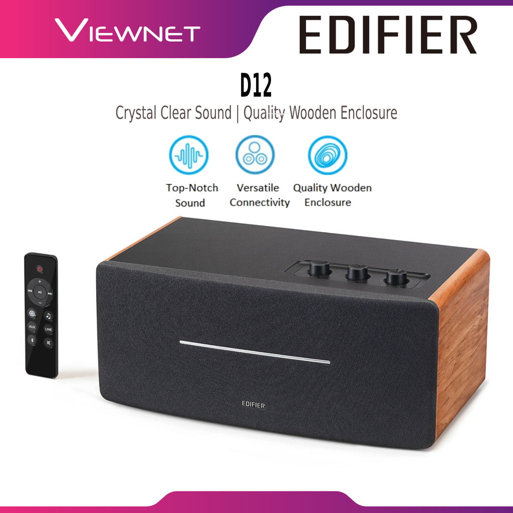 EDIFIER D12 ALL IN ONE SMALL POWERED DESKTOP BLUETOOTH SPEAKER WITH ...