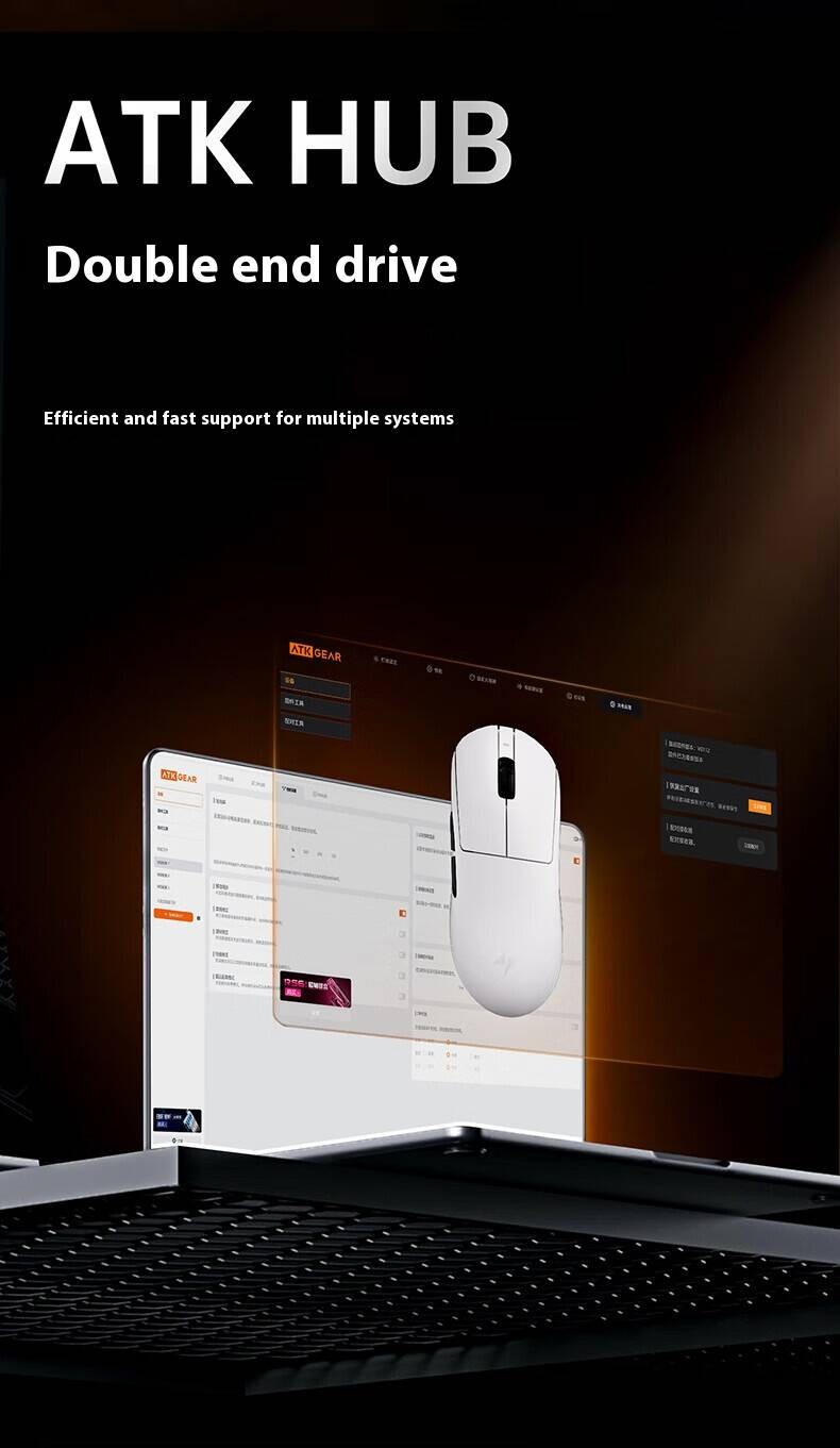 ATK Dragonfly A9 wired/Bluetooth/2.4G/lightweight gaming office e ...