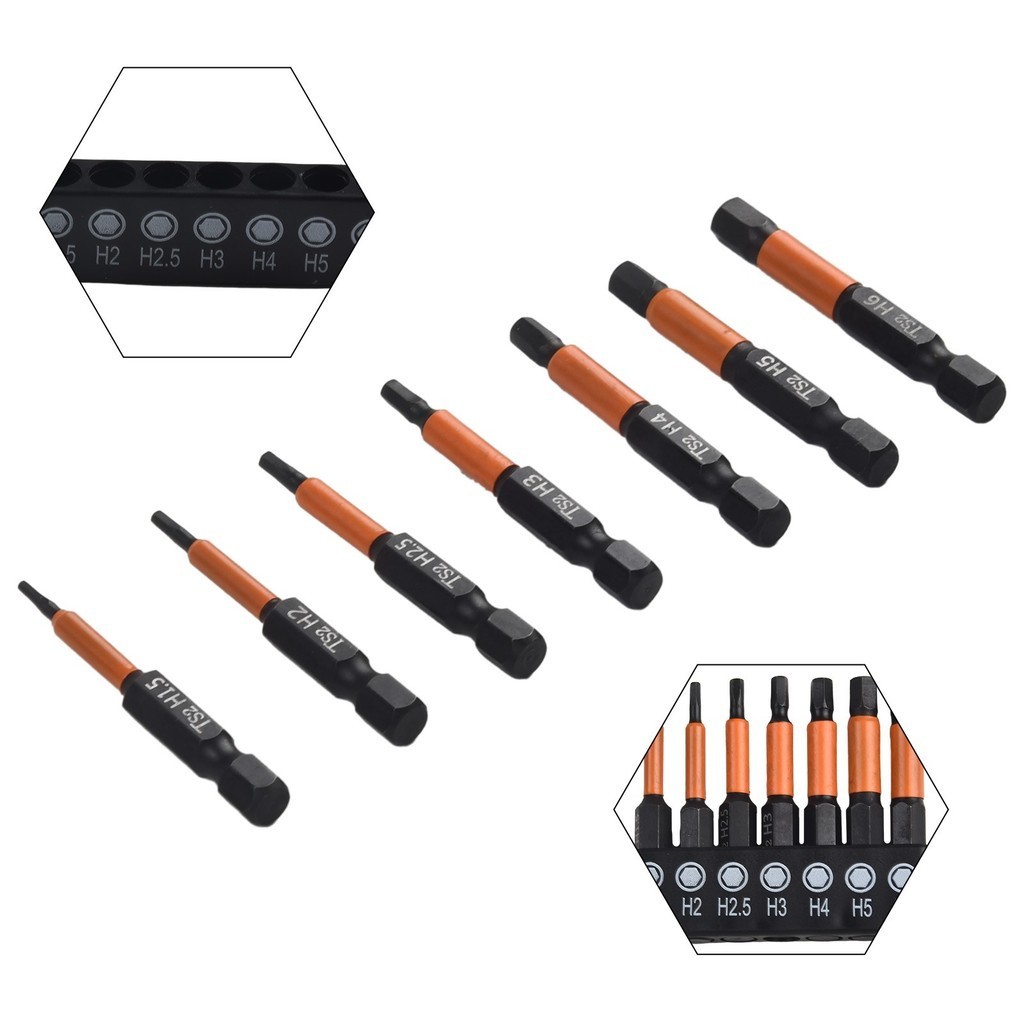 7PC Magnetic Hex Head Wrench Drill Bit Set 1/4 Shank Screwdriver Bit Set H1.5-H6 | Shopee Malaysia