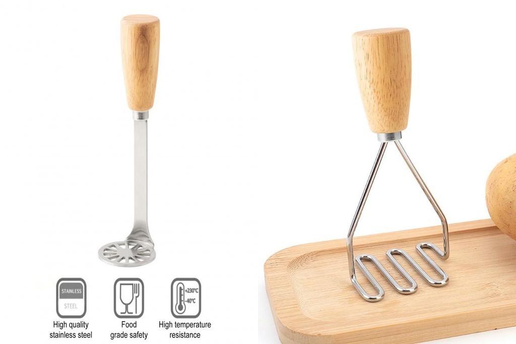 MIA Kitchen Potato Tool Fruit Vegetable Masher Premium Stainless Steel ...