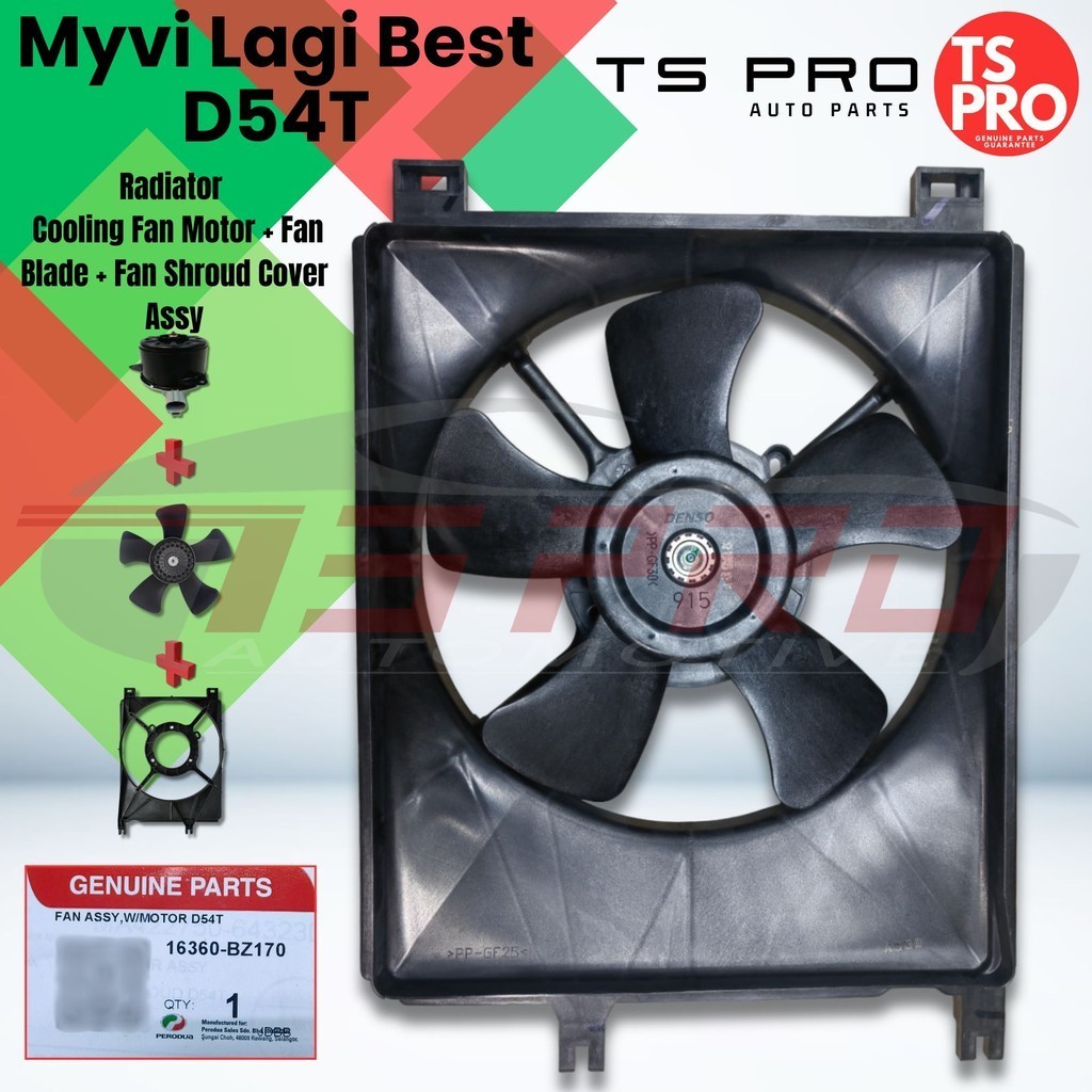 Perodua Myvi Lagi Best D54T Genuine Denso Radiator Cooling Fan Motor ...