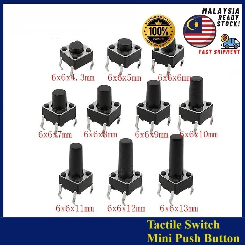 Tactile Switch Mini Push Button Momentary Arduino PIC | Shopee Malaysia