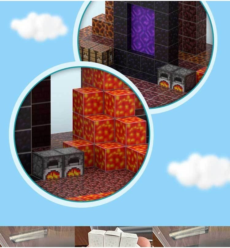 Minecraft my world magnetic cube building blocks DIY peripheral magnet ...