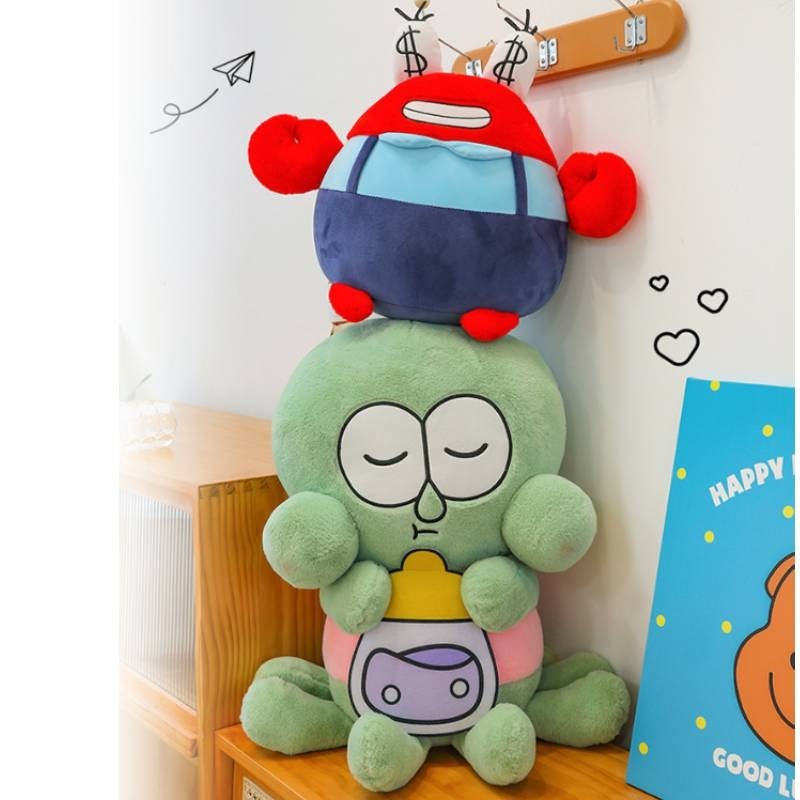 Charming Spongebob Lovable Plushie Cozy Squidward Cushion Sofa Stuffed ...