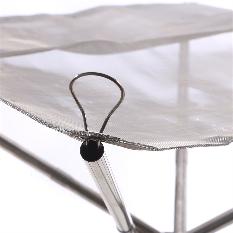 Portable Outdoor Fire Pit Foldable Steel Net Fireproof Frame Burning ...