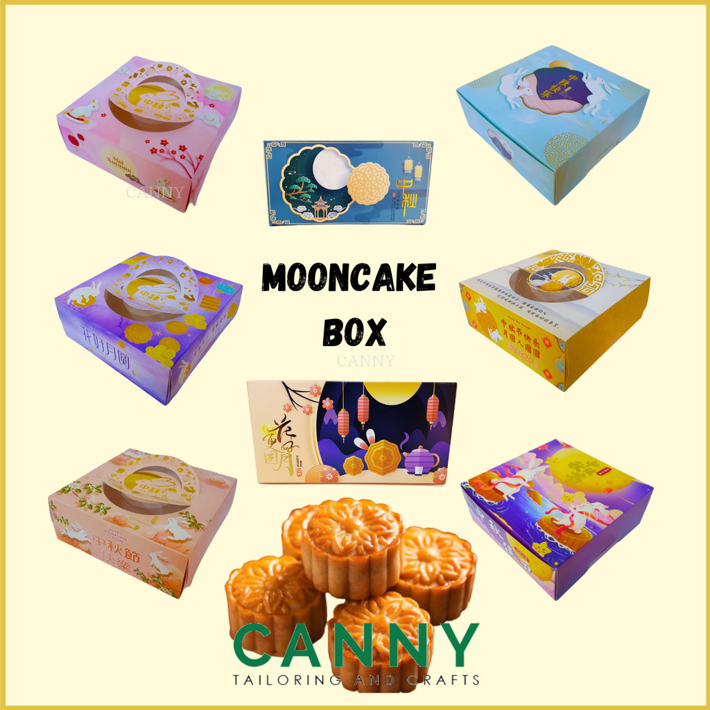 1 PCS MOONCAKE BOX WITH HANDLE 8INCHES FITS 4 / MOONCAKES BUNNY FOR ...