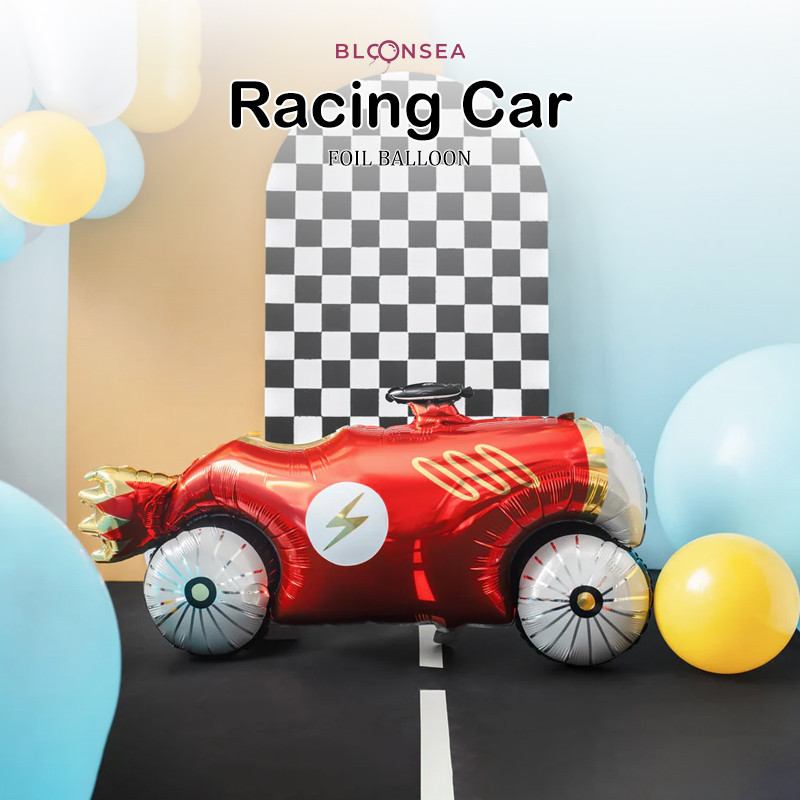 Vintage Car Foil Balloon Retro Race Birthday Boy Party Decoration ...