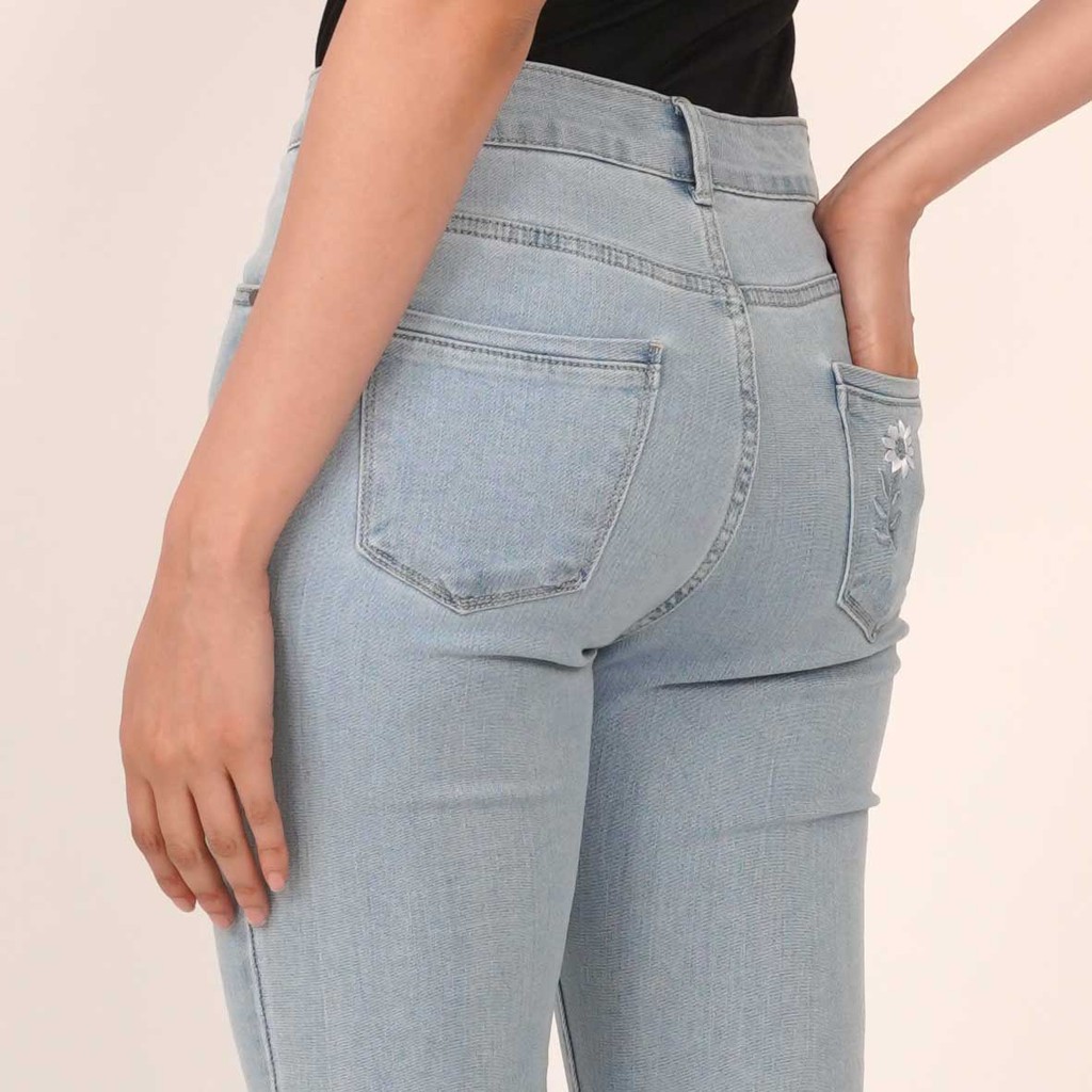Nicole High Rise Slim Fit Stretchable Denim (3 Color) | Shopee Malaysia