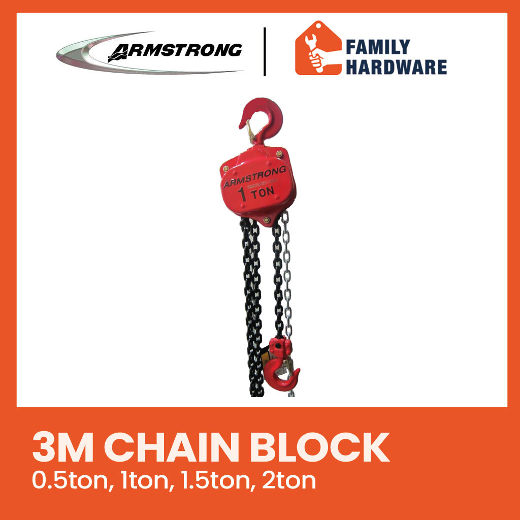 ARMSTRONG 3M Manual Heavy Duty Chain Block Manual Lifting Hoist Chain ...