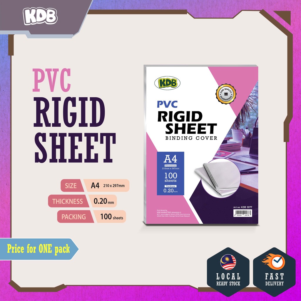 A4 PVC COVER /PVC RIGID SHEET / BINDING COVER A4 / PLASTIC KULIT BUKU / FACE SHIELD COVER ...