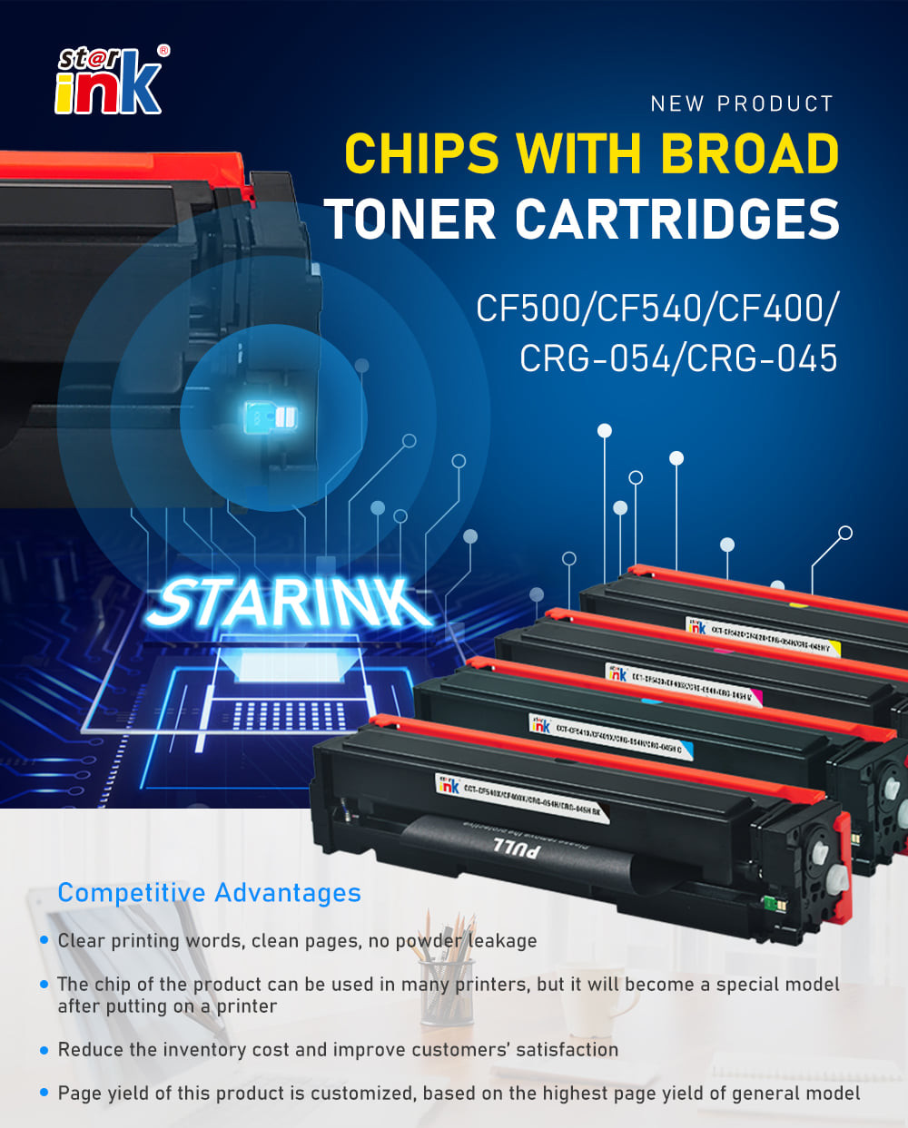 Compatible Canon Cartridge 054 CRG054 LBP 620C 621Cw 623Cdw LBP621Cw ...