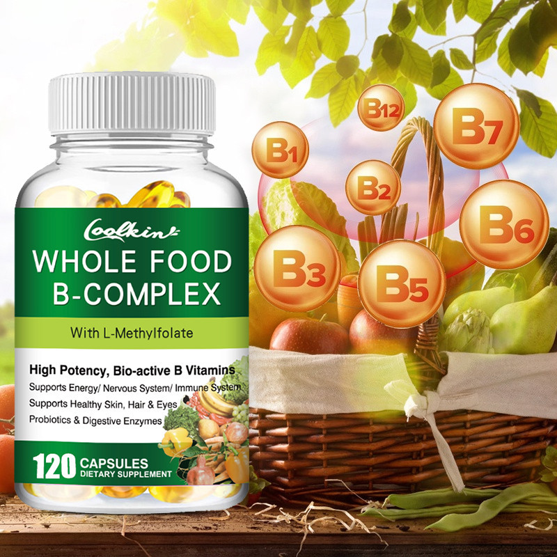 Coolkin Whole Food B Complex - Probiotics, Enzymes, Vitamin B12 ...