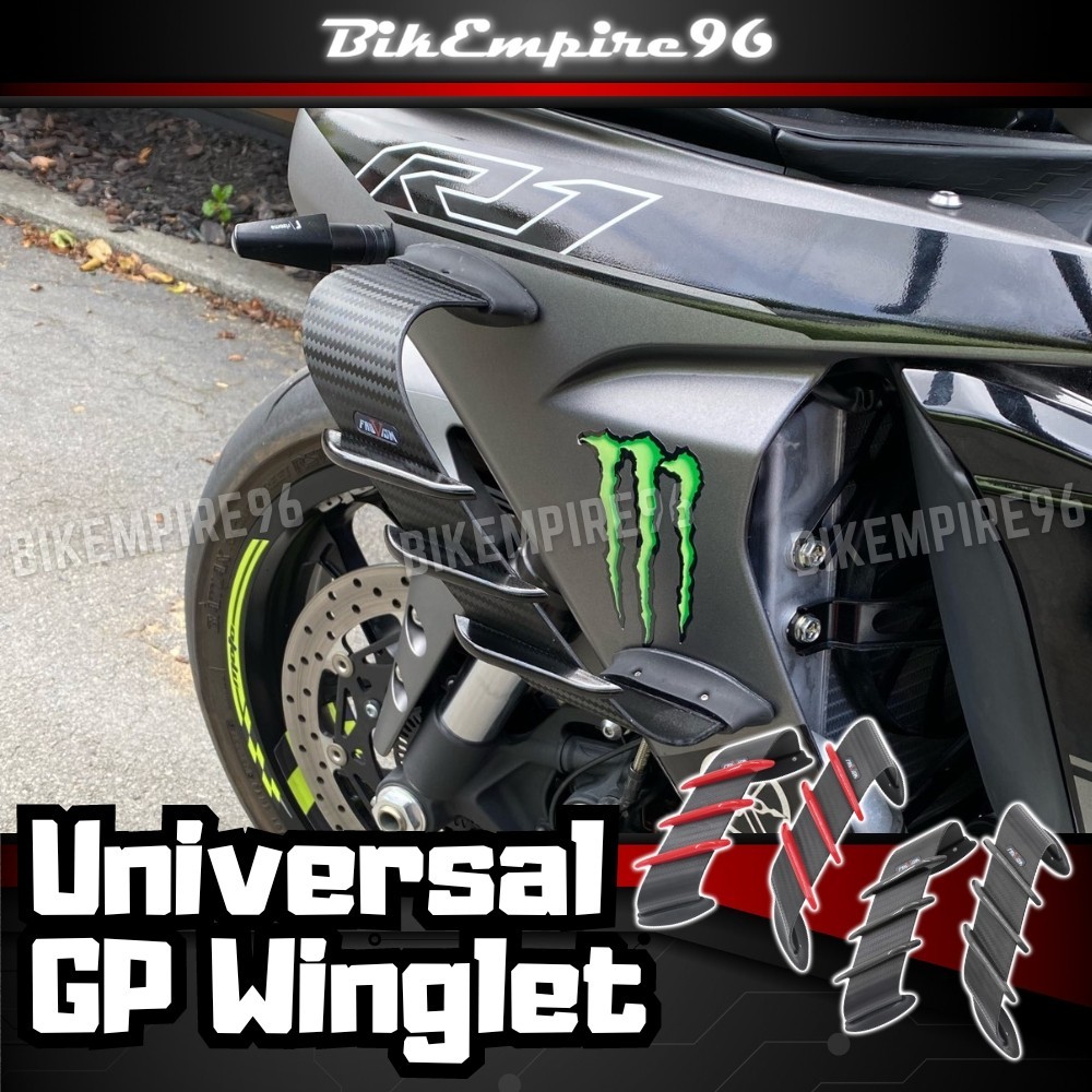 Universal GP Winglet Motorcycle Winglets Aerodynamic Wing Kit Spoiler ...