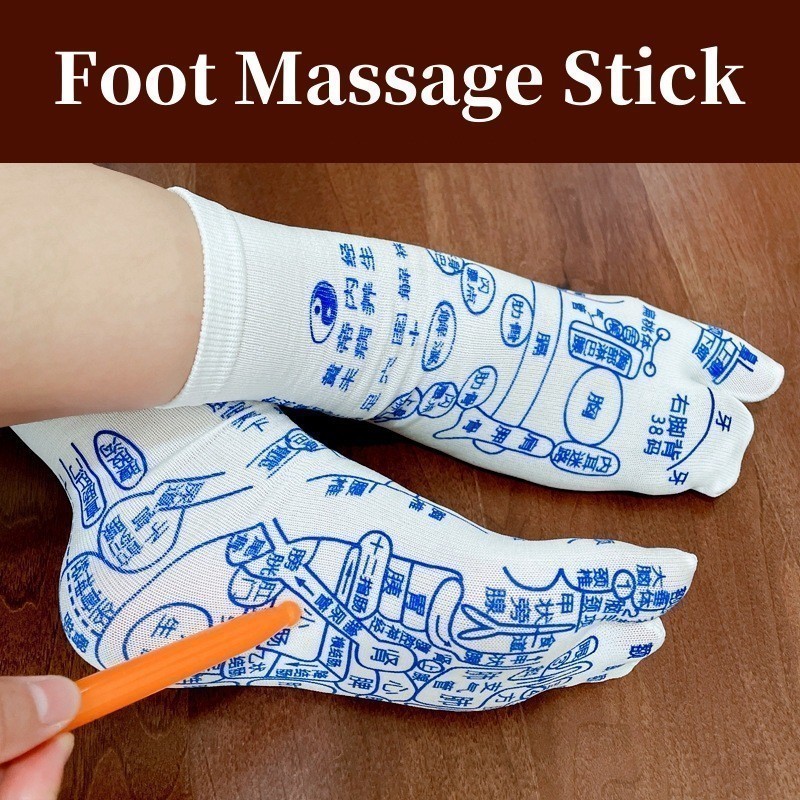 【READY STOCK】2Pcs Foot Massage Acupoint Illustrated Socks Massage ...