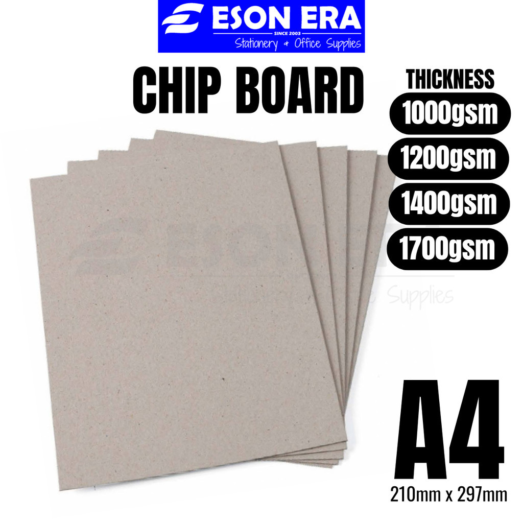 [A4] Chip Board A4 1000gsm/1200gsm/1400gsm/1700gsm Black 1pc Grey Card ...
