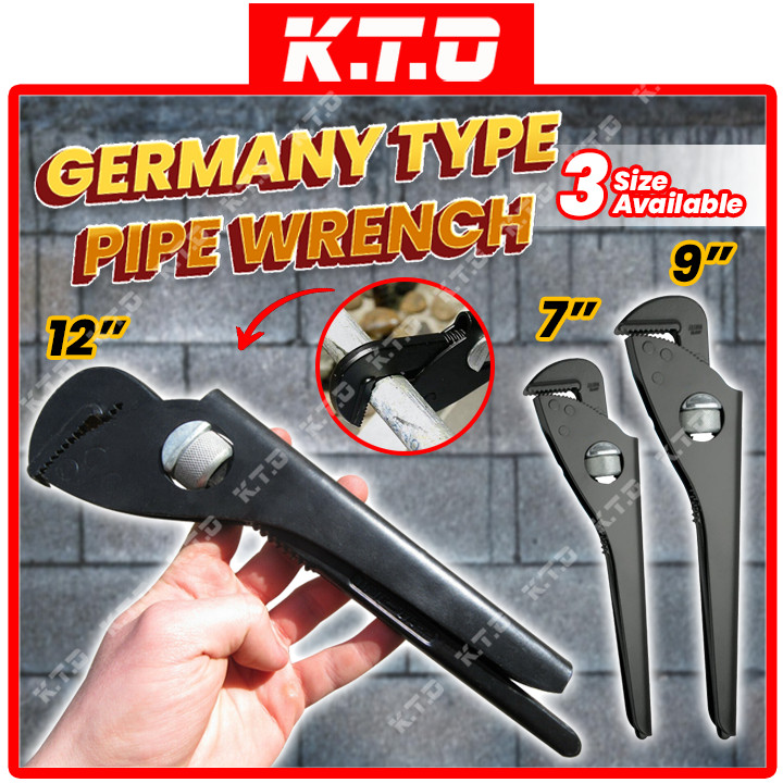 7 / 9 / 12 Inch Germany G Type Pipe Wrench Adjustable Clamping Plumber ...