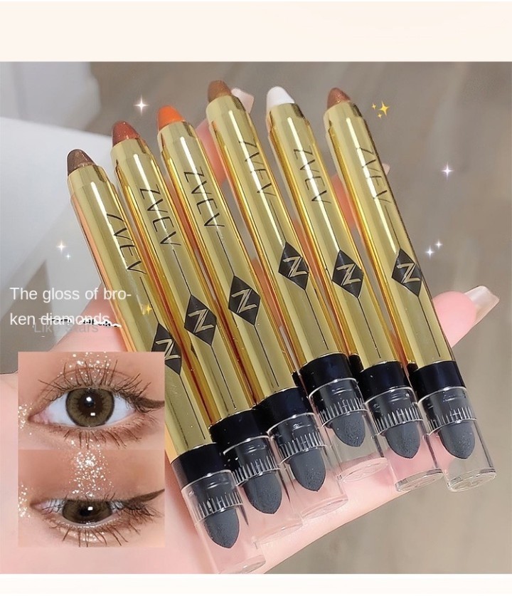 Double End Glitter Eye Shadow Stick Eyeshadow Pencil Waterproof ...
