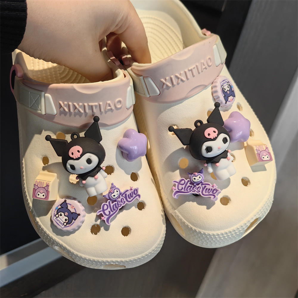 Black Kuromi jibits Set Sanrio Jibits croc Charm My Melody Shoe Charms ...