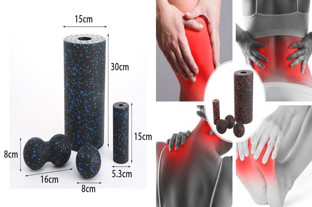 Ergonomic Massage Roller Muscle Tension Relief Roller High Density Foam ...