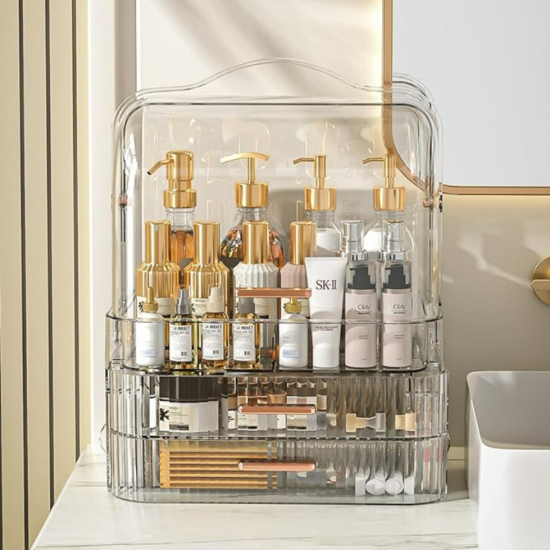 Makeup Organizer Large Acrylic Makeup Organizers For Vanity Skincare ...