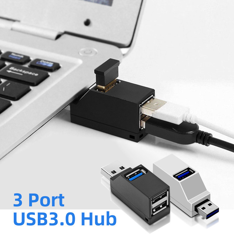 USB Hub 3.0 Mini 3 Ports Super Speed 5Gbps Portable Splitter Adapter ...