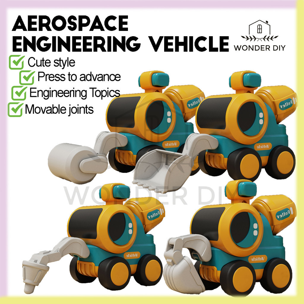 Children Engineering Car Toy Classic Plastic Road Roller Toy ...