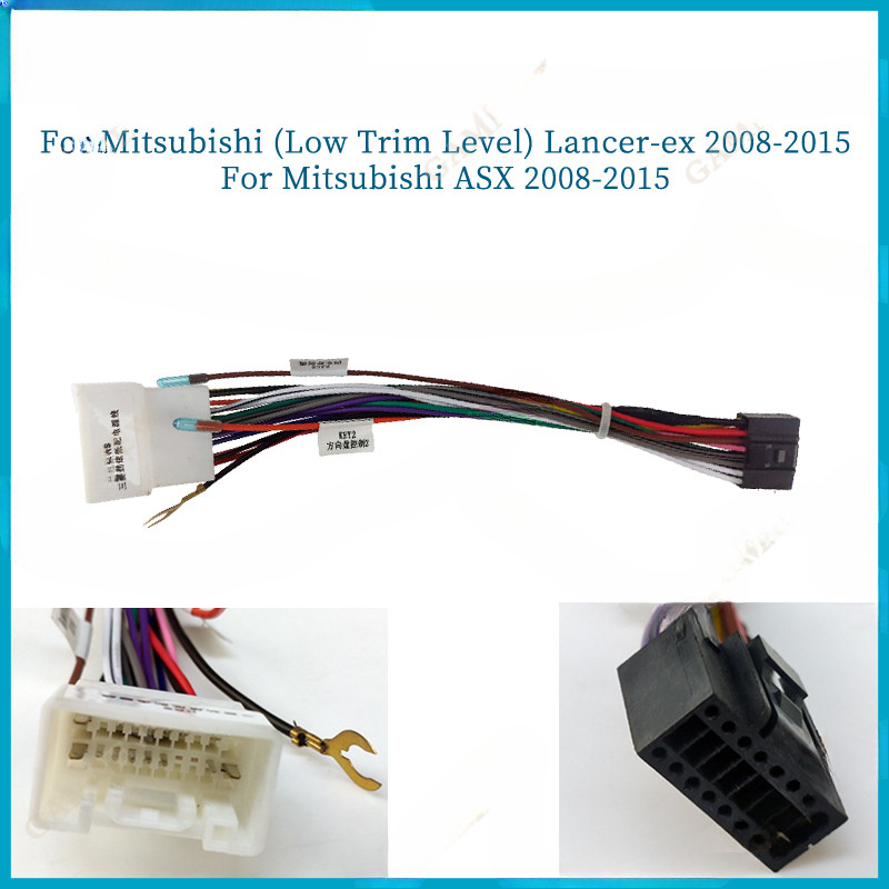 Car Stereo Radio 16PIN Adaptor Wiring Harness For Mitsubishi Lancer ASX ...