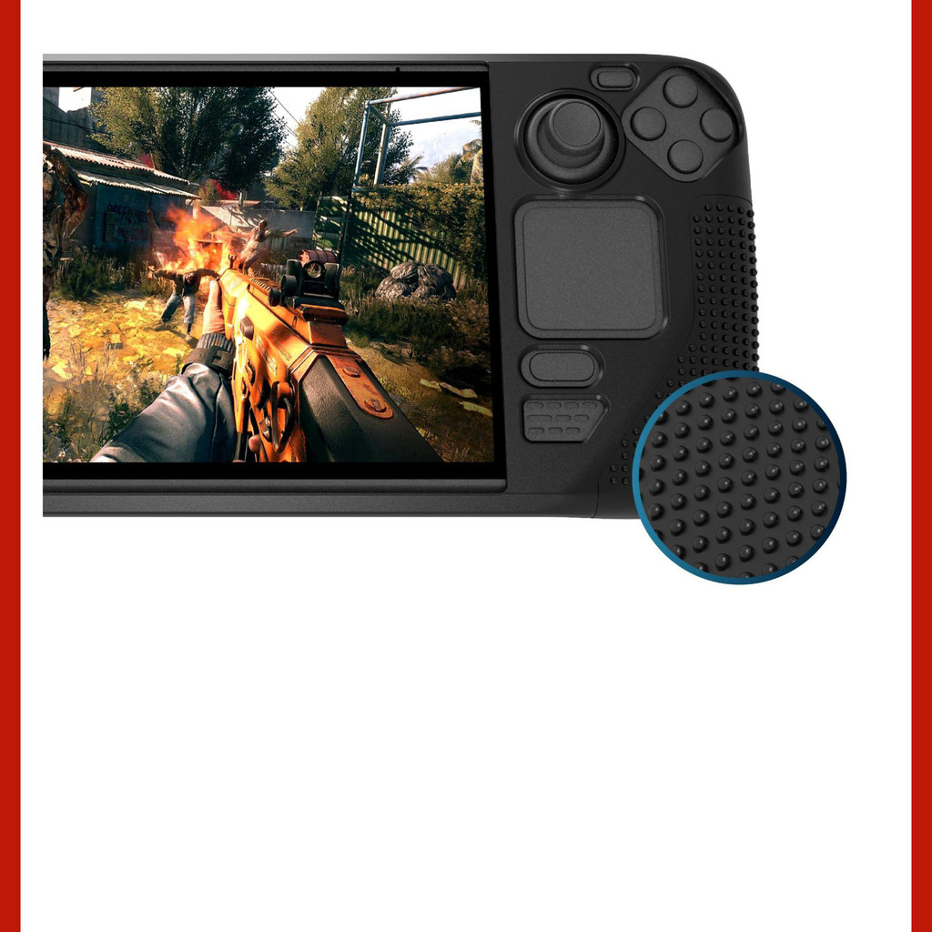 PGTECH Steam Deck SteamDeck Silicone Soft Case Protective Casing Anti-slip Grip Cover GP-802 ...