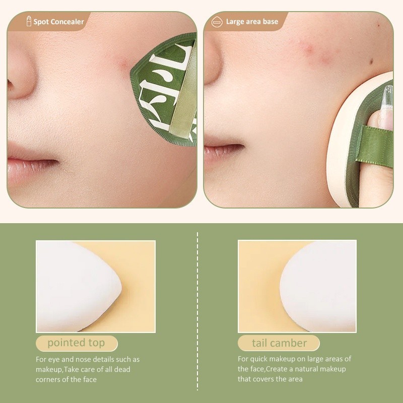 Large XL Powder Puff with Box Liquid Foundation Sponge Soft and Elastic ...