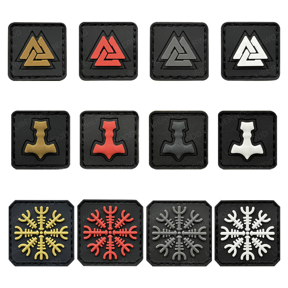 in stock Mini Tactical Viking Compass Patches Pvc Rubber In Odin We ...