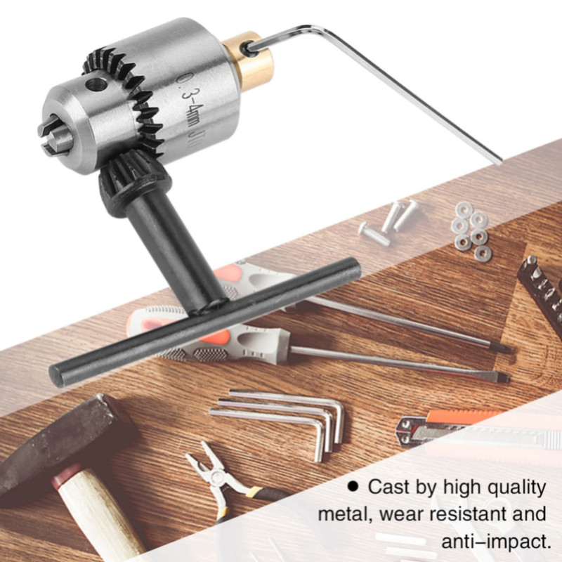 Taper Drill Chunk 0.3-4mm JTO Taper Mounted Drill Chuck and Wrench with ...