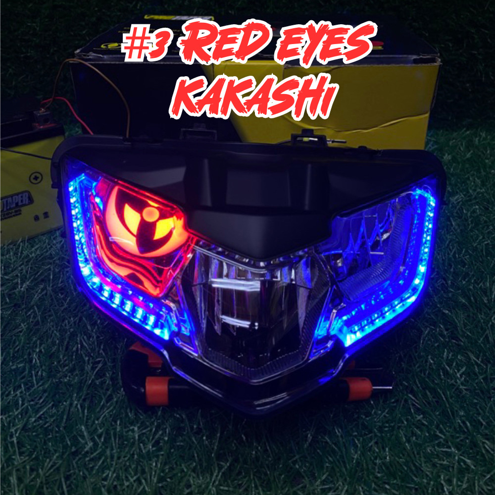 PROTAPER Y15 Y15ZR V2 / LC135 V8 FI NARUTO SHARINGAN LED HEAD LAMP LIGHT LAMPU DEPAN RGB RAINBOW ...