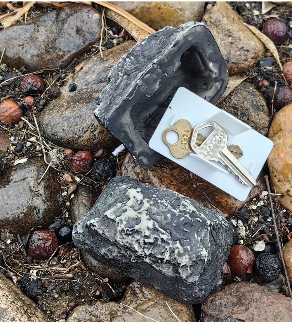 SIMPLYBEST Fake Rock Key Storage Box Stone Key Hiders Safe Outdoor ...