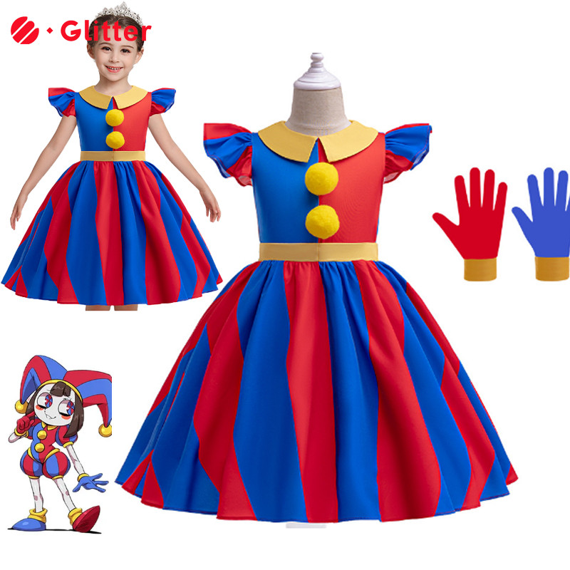The Amazing Digital Circus Pomni Costume For Kids Girl Cartoon ...