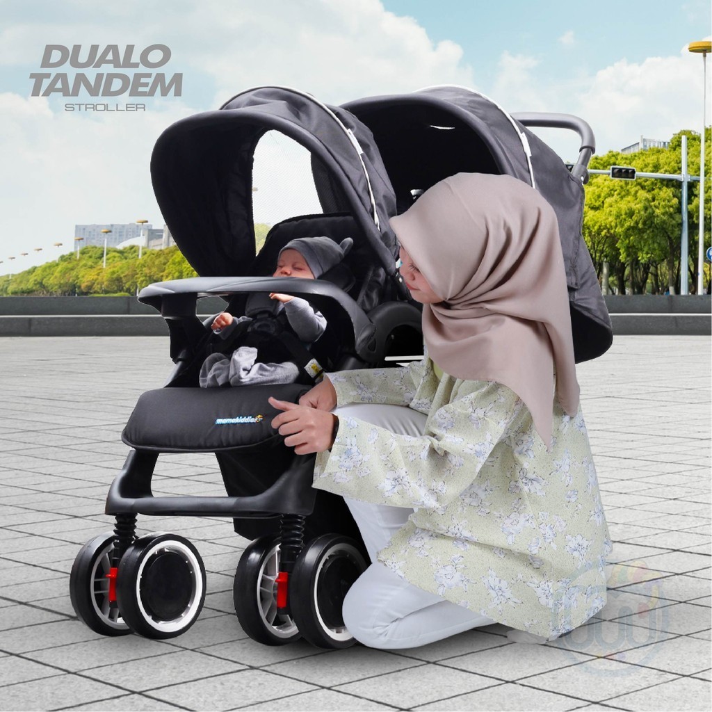 Mamakiddies Duosync Twin Stroller | Lightweight Double Stroller | Baby Twin Stroller Bayi Kembar ...