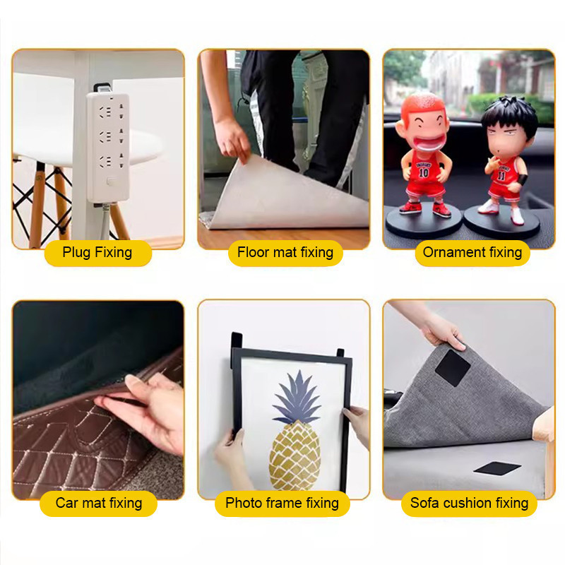 SEAMETAL Car Foot Mats Fixed Stickers Self Adhesive Fastener Carpet Mat ...