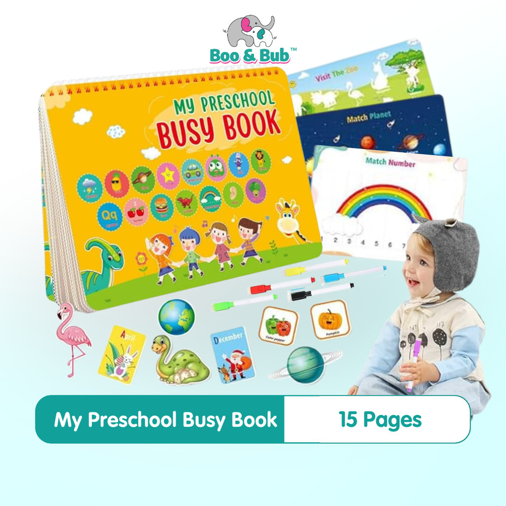 Boo&Bub Busy Books for Kids Toddler Montessori Preschool Learning ...