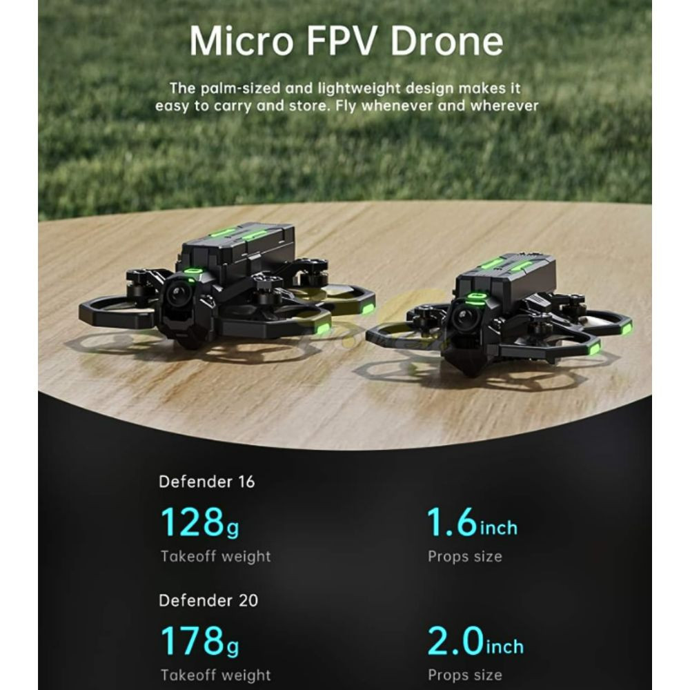 iFlight Defender 16 1.6 Inch 2S HD Drone With DJI O3 Air Unit DF16-HD ...