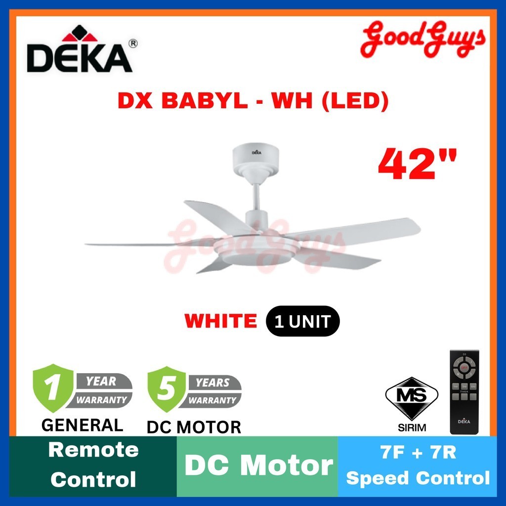 DEKA DX BABYL LED 42'' CEILING FAN ABS BLADE I DC MOTOR I REMOTE ...