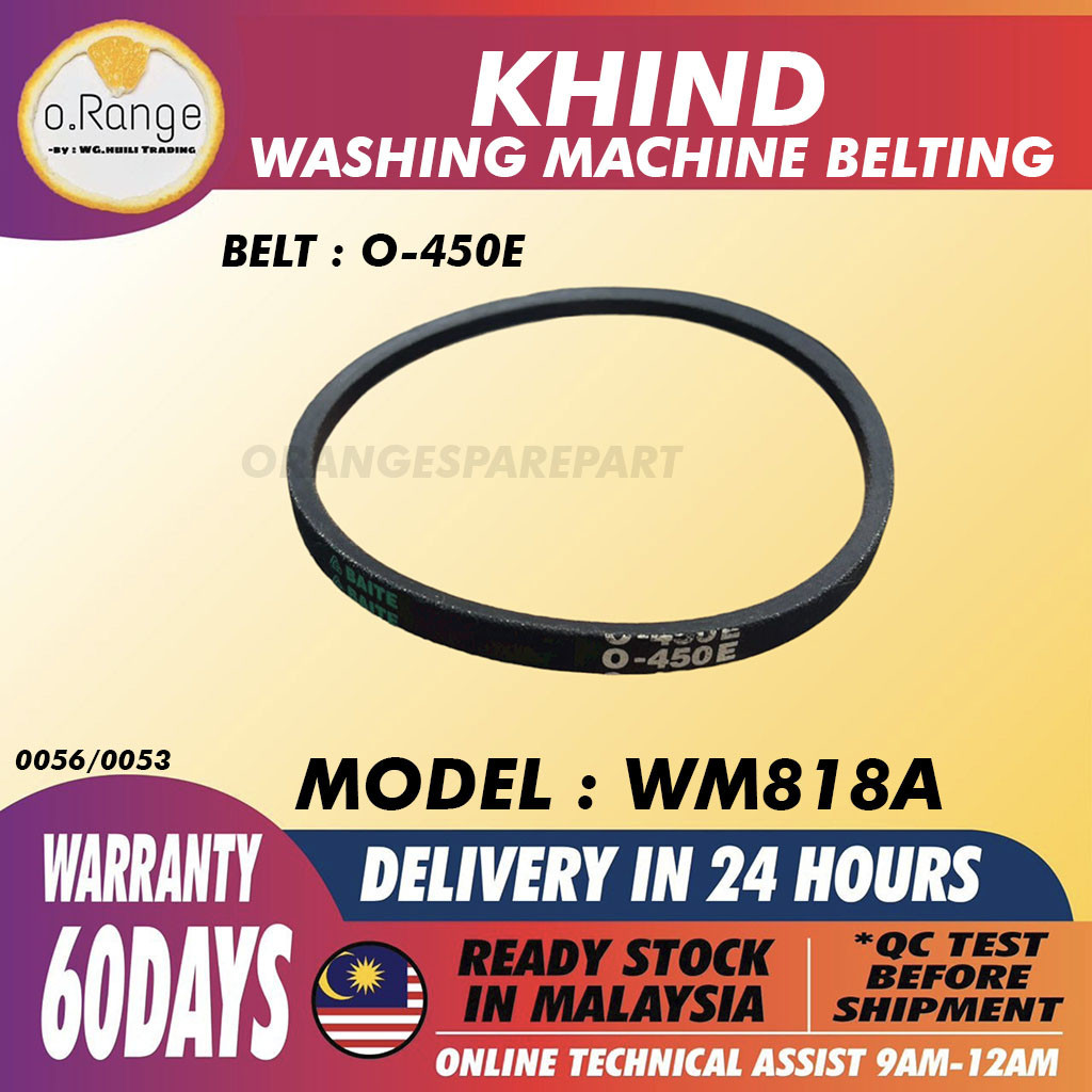 WM818A O-450E KHIND WASHING MACHINE BELTING BELT / TALI SAWAT | Shopee ...