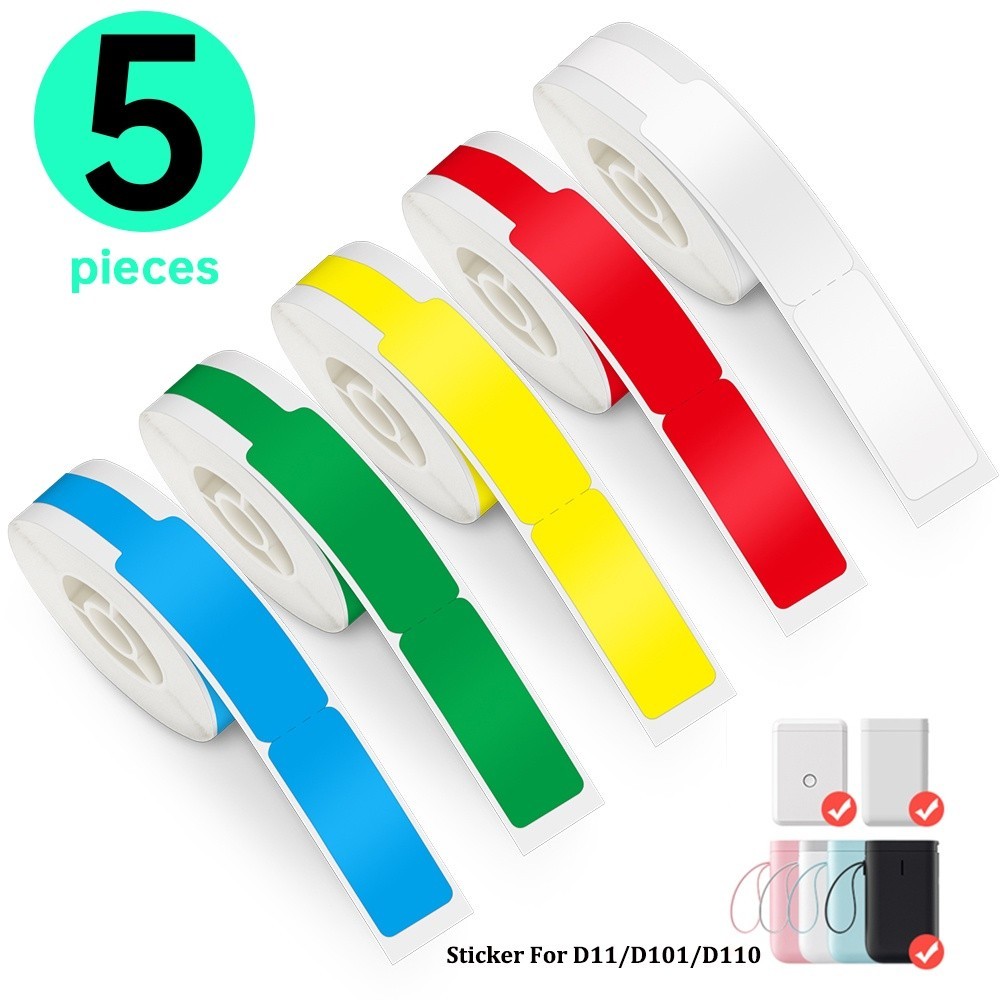 5Rolls NIIMBOT Cable Label D11/D110/D101 Paper Data Line Identification ...