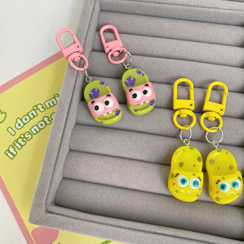 1 Set of Creative Slippers Hook Cute SpongeBob SquarePants Couple Charm ...